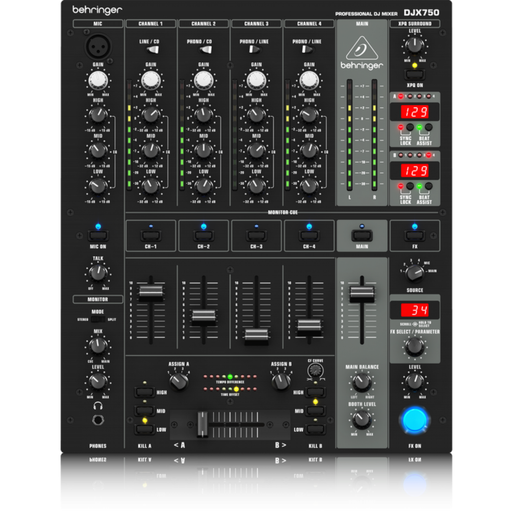 Behringer DJX750 Pro Mixer $35/night - Soundworx Sound Stage Lighting Hire